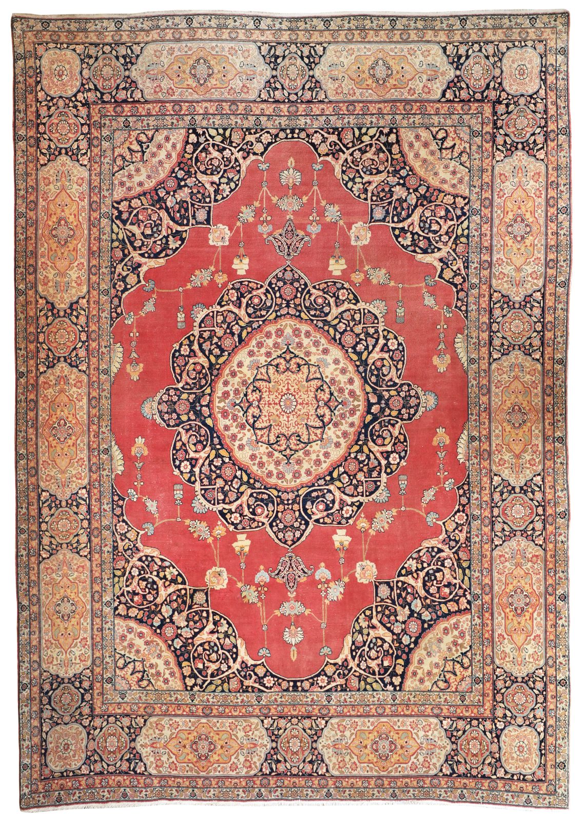 Antique Tabriz carpet - Farnham Antique Carpets